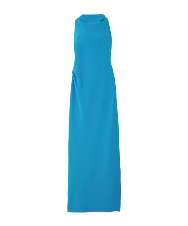 Proenza Schouler Open-back Draped Crepe Maxi Dress
