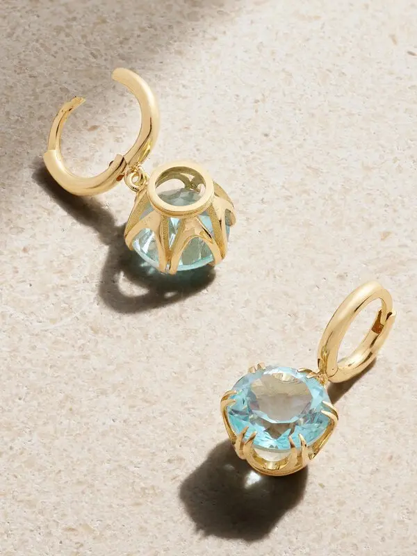 Ileana Makri 18-karat Gold Topaz Earrings