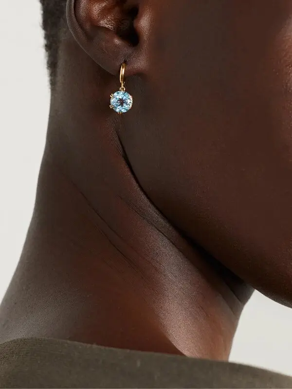 Ileana Makri 18-karat Gold Topaz Earrings
