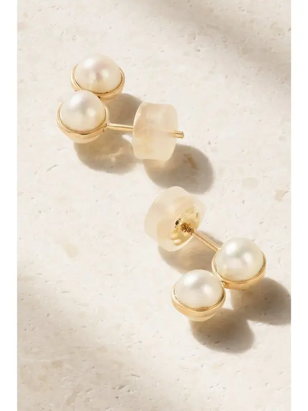 MELISSA JOY MANNING 14-karat Recycled Gold Pearl Earrings