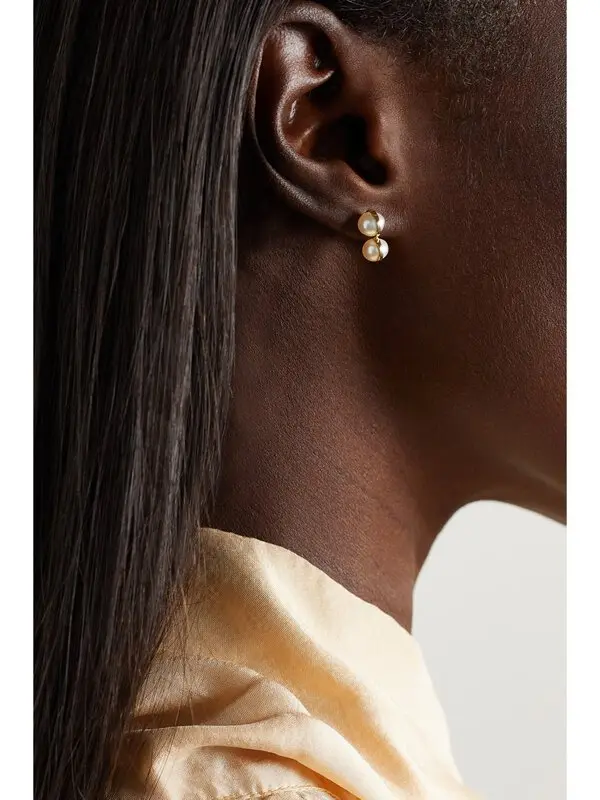 MELISSA JOY MANNING 14-karat Recycled Gold Pearl Earrings