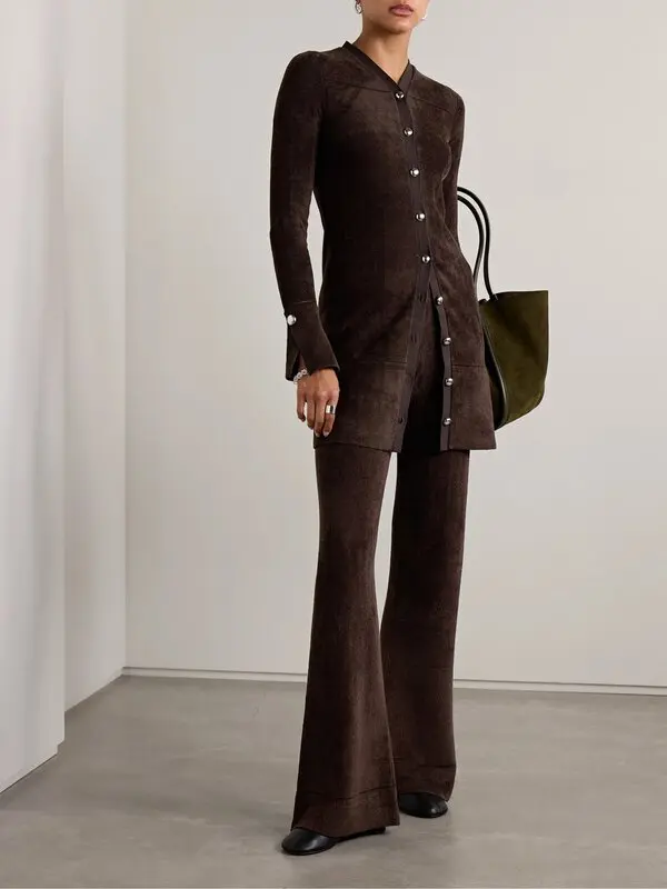 Proenza Schouler Evie Chenille Flared Pants