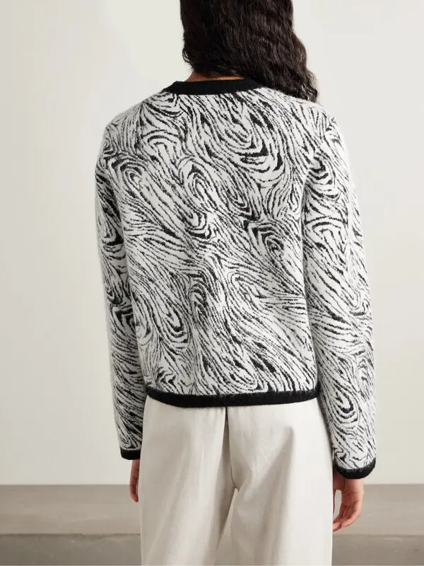 Proenza Schouler Brushed Jacquard-knit Cardigan