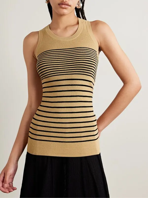 Proenza Schouler Roberts Striped Stretch-knit Tank - No