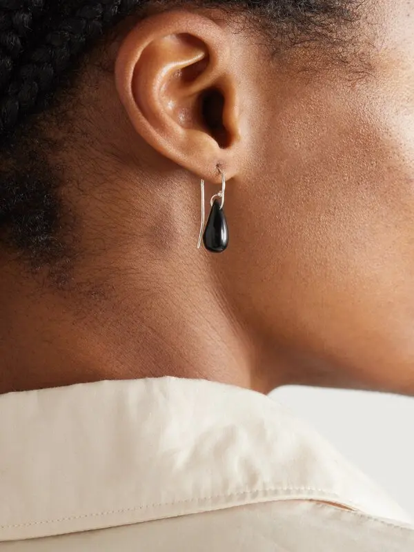 SOPHIE BUHAI Droplet Onyx Earrings