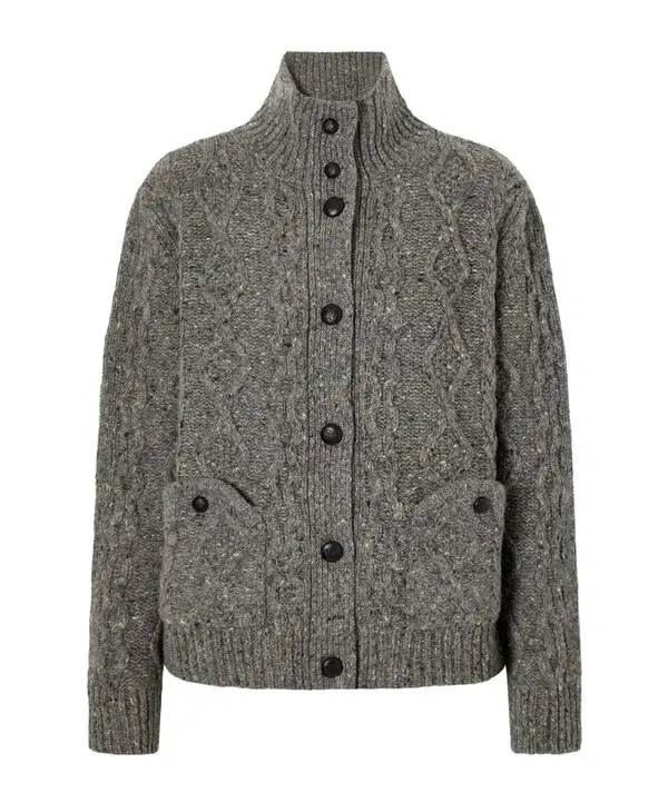 BLAZÉ MILANO Cable-knit Wool-blend Cardigan