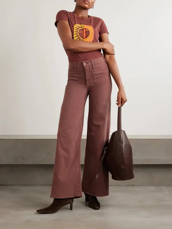 MOTHER High-rise Wide-leg Jeans