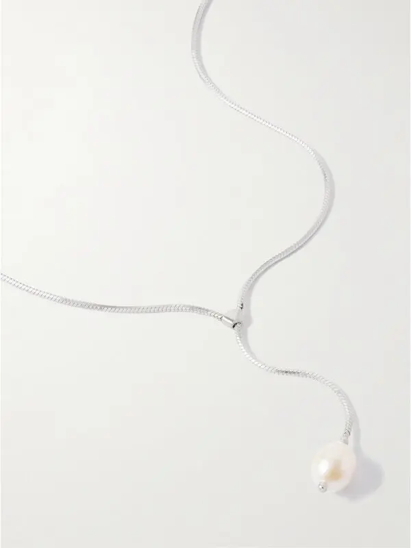 LOREN STEWART Sterling Silver Pearl Necklace