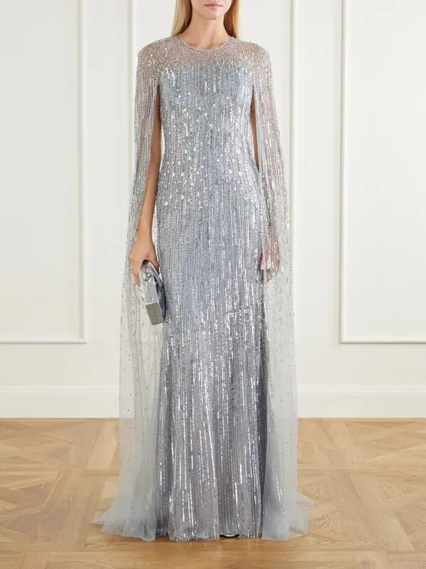 Jenny Packham Sequin-embellished Gown