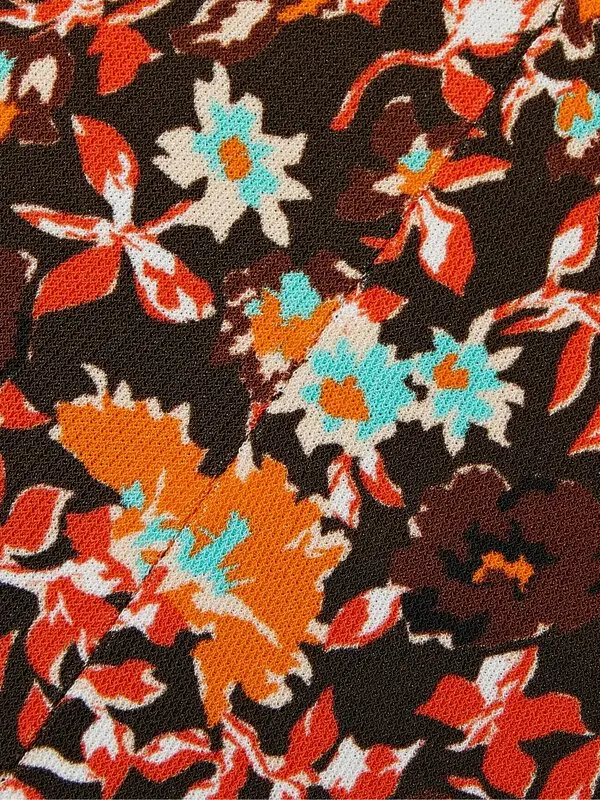 Victoria Beckham Cutout Floral-print Jersey Top