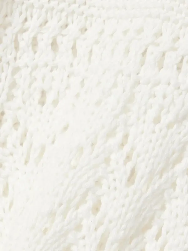 LoveShackFancy Crocheted Cotton Flared Pants