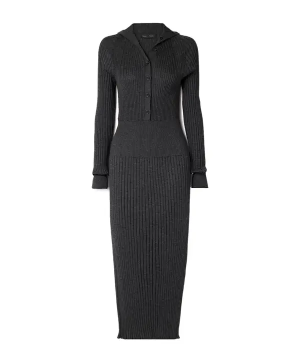 Proenza Schouler Wool And Silk-blend Midi Dress