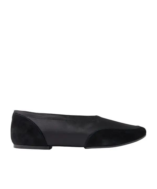 Staud Alba Sport Suede-trimmed Shell Ballet Flats - No