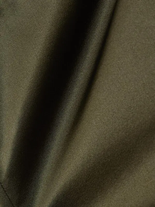 Staud Strapless Silk-blend Satin Top