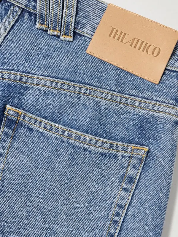Attico Cutout Paneled Boyfriend Jeans