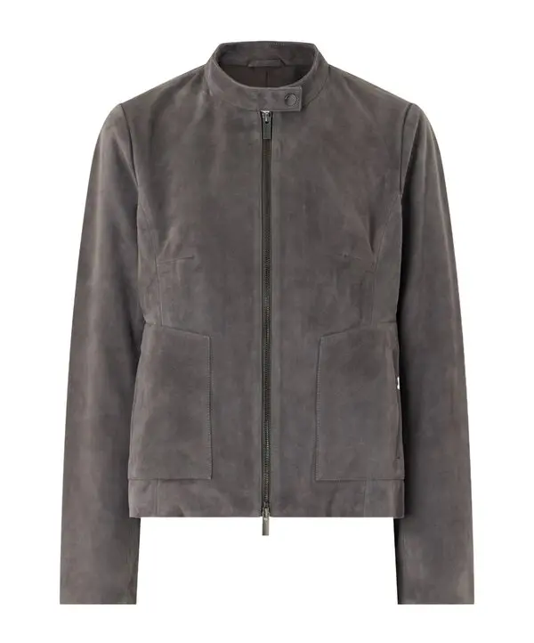 ST. AGNI Suede Biker Jacket
