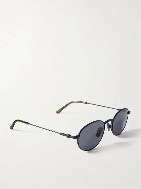 THISTLES Oval-frame Metal Sunglasses