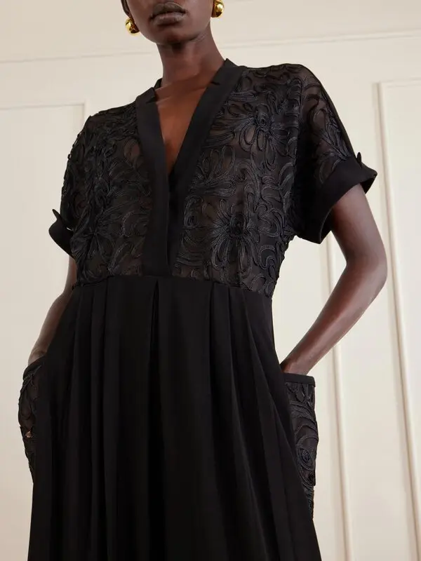 Norma Kamali Embroidered Velvet Jumpsuit