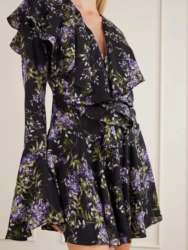 Norma Kamali Printed Mini Skirt