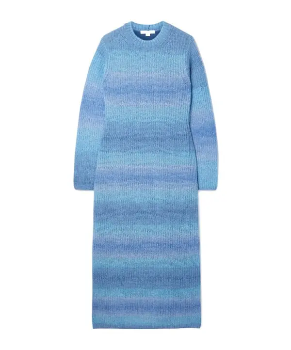 Vince Space-dyed Open-knit Midi Dress