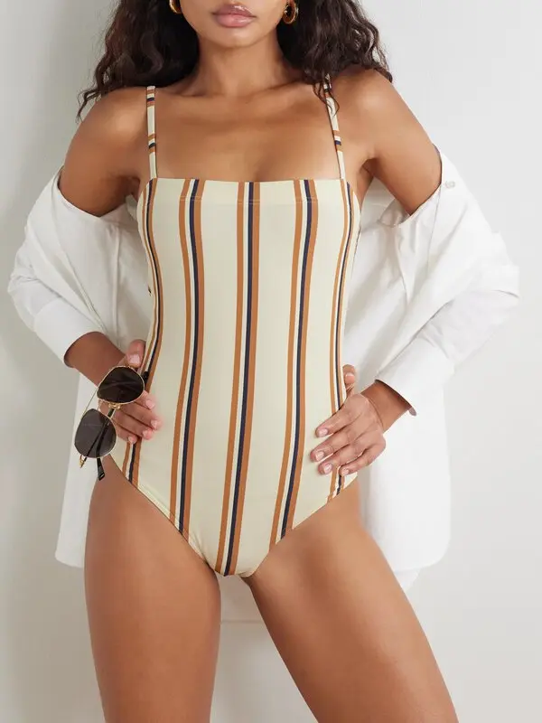 ERES Striped Jacquard Swimsuit