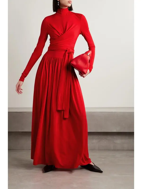 Proenza Schouler Wrap-effect Jersey Maxi Dress