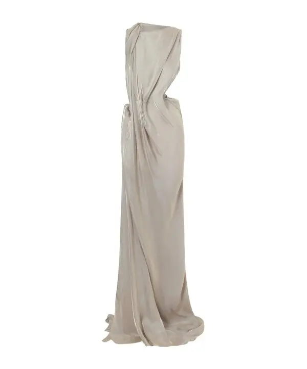 Maticevski Glow Up Draped Metallic-satin Gown