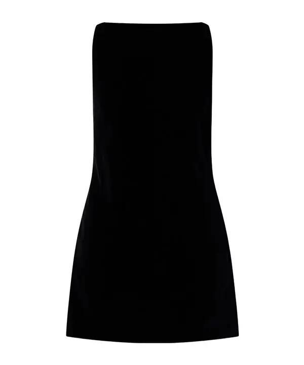 Brandon Maxwell Paneled Velvet Mini Dress