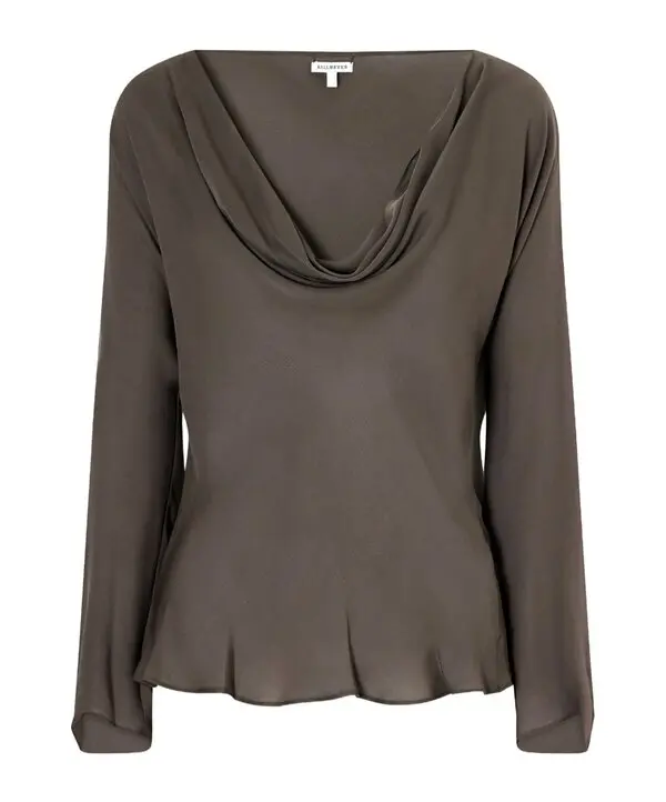 KALLMEYER Draped Silk-georgette Blouse