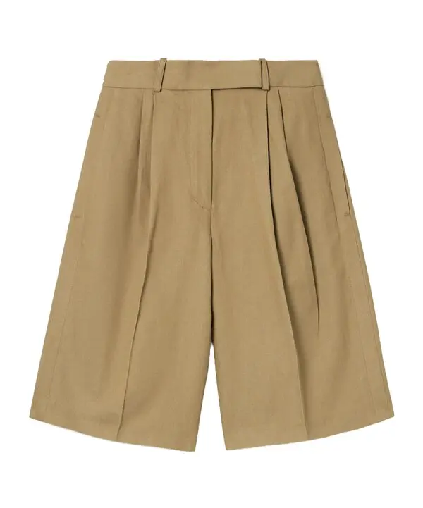 Proenza Schouler Cotton And Linen-blend Twill Shorts