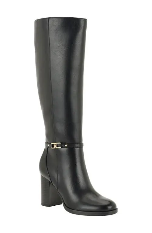 Tommy Hilfiger Umbra Knee High Faux Leather Boot - Black