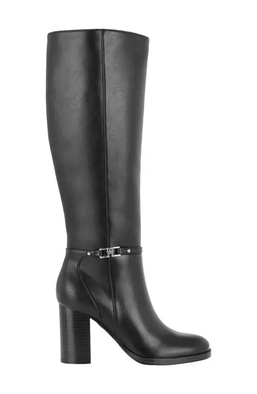 Tommy Hilfiger Umbra Knee High Faux Leather Boot - Black