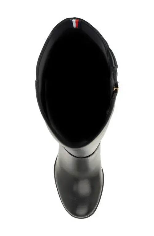 Tommy Hilfiger Umbra Knee High Faux Leather Boot - Black