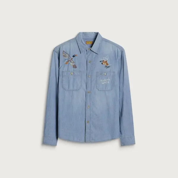 HUMAN MADE Embroidered Chambray Shirt
