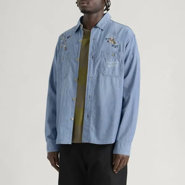 HUMAN MADE Embroidered Chambray Shirt