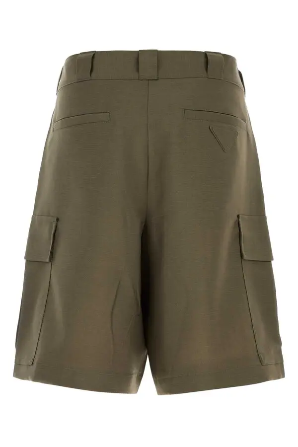 Prada Army Mohair Blend Bermuda Shorts