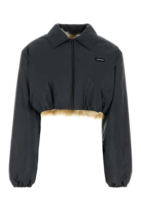 Miu Miu Graphite Nylon Jacket
