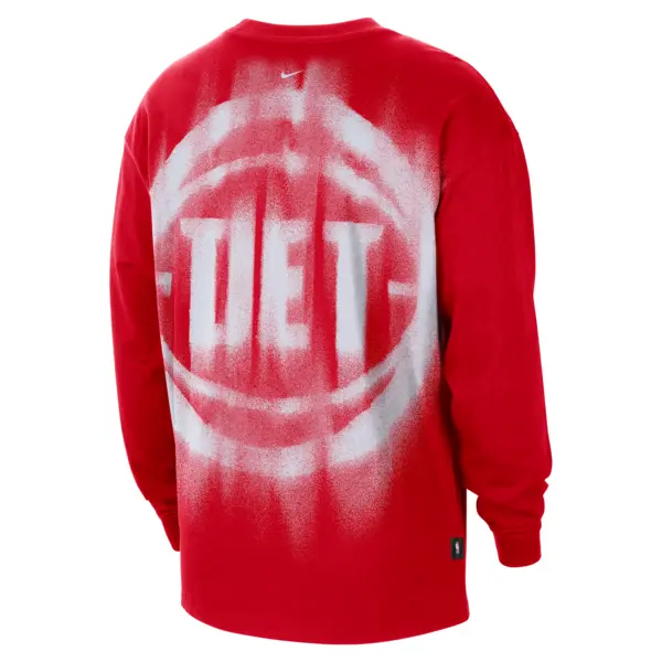 Nike Detroit Pistons Standard Issue Basketball Long-sleeve Top - Red