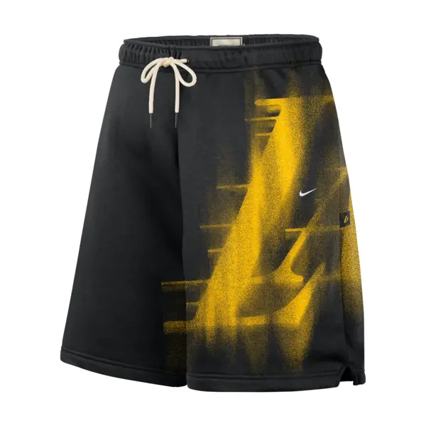 Nike Los Angeles Lakers Standard Issue Fleece Basketball Shorts - Black