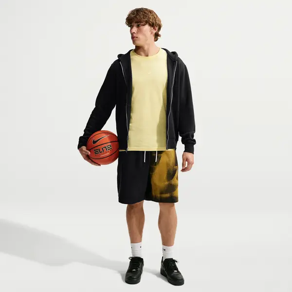 Nike Los Angeles Lakers Standard Issue Fleece Basketball Shorts - Black