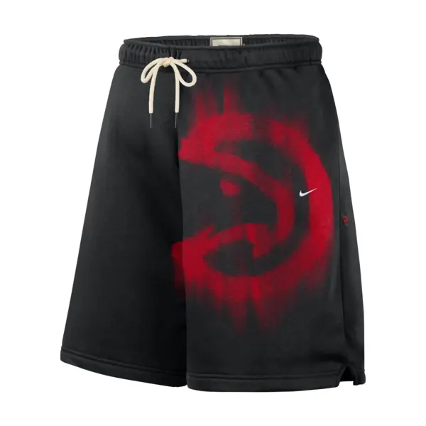 Nike Atlanta Hawks Standard Issue Fleece Basketball Shorts - Black