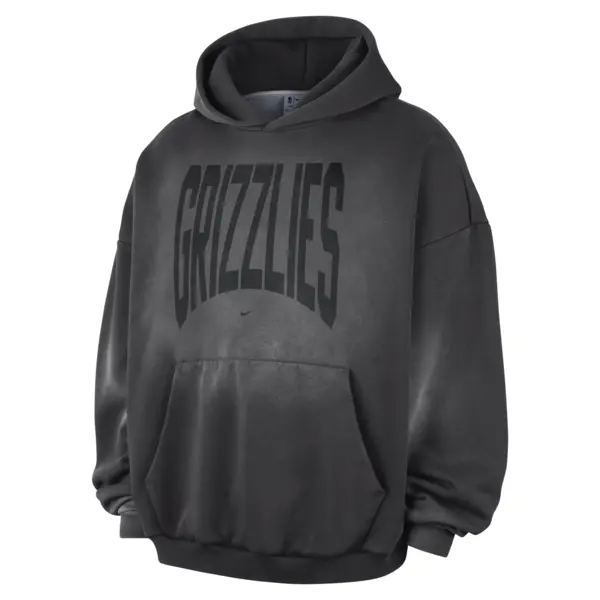 Nike Memphis Grizzlies Standard Issue Therma-fit Fleece Basketball Pullover Hoodie - Grey