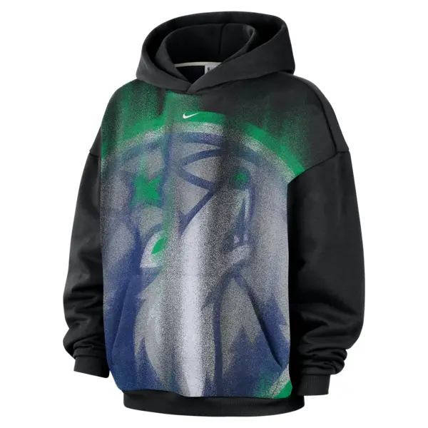 Nike Minnesota Timberwolves Standard Issue Fleece Basketball Hoodie - Black