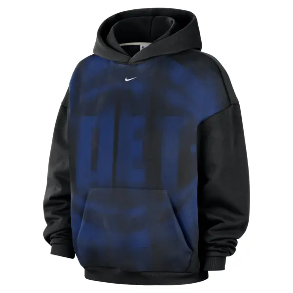 Nike Detroit Pistons Standard Issue Nba Fleece Basketball Hoodie - Black