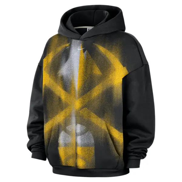 Nike Denver Nuggets Standard Issue Nba Fleece Basketball Hoodie - Black