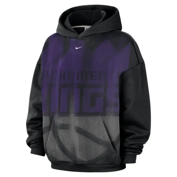 Nike Sacramento Kings Standard Issue Nba Fleece Basketball Hoodie - Black