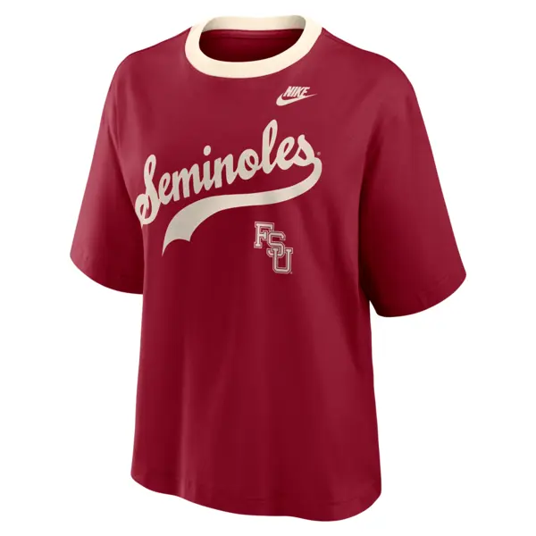 Nike Florida State Legacy Fight Song Boxy College T-shirt - Red