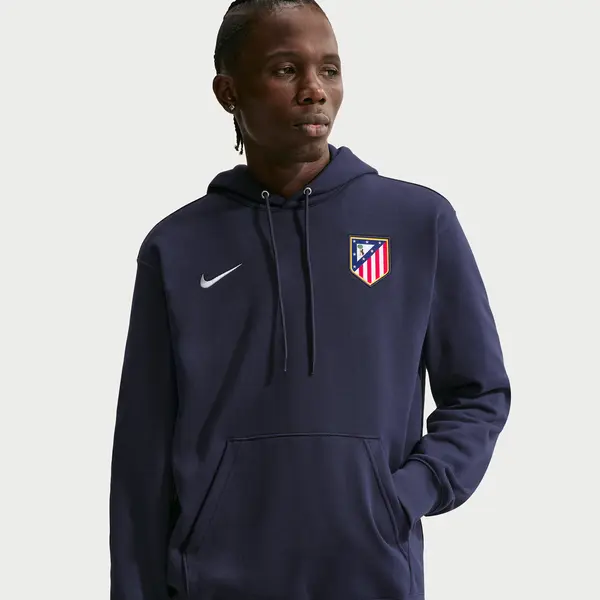 Nike Atlã©tico Madrid Club Soccer French Terry Pullover Hoodie - Blue
