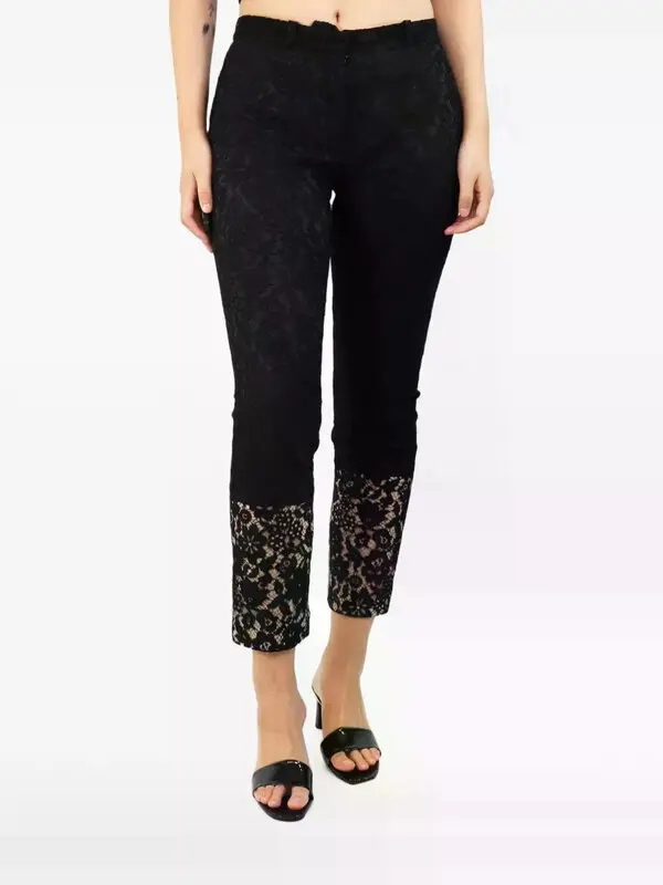 JOSEPH Lace Slim-fit Cropped Trousers