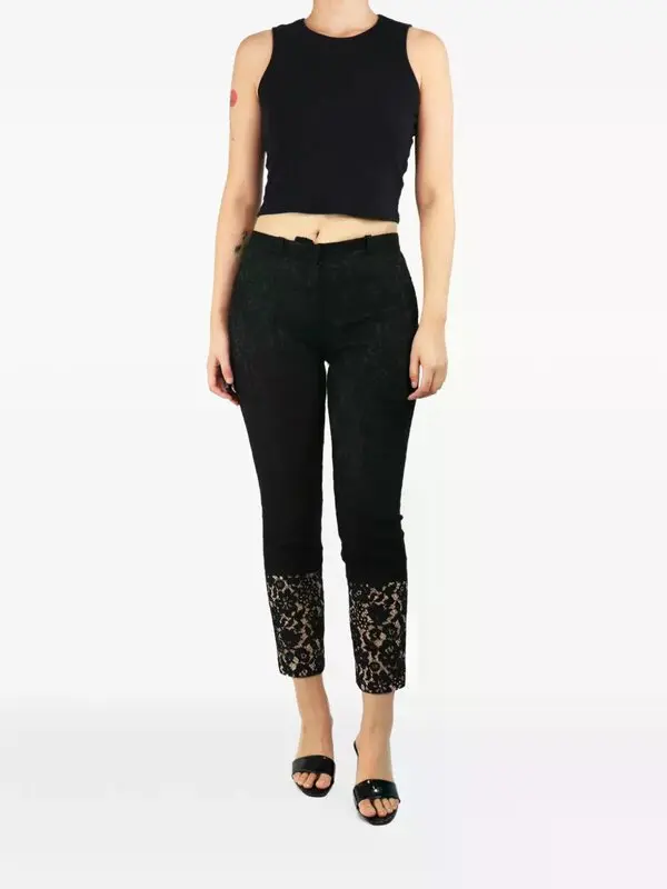 JOSEPH Lace Slim-fit Cropped Trousers
